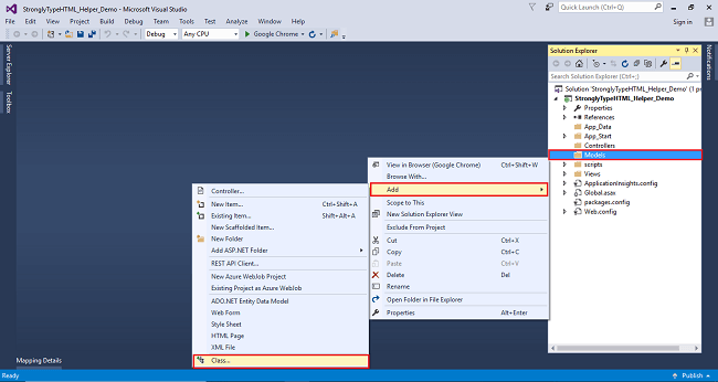 Overview Of Strongly Type HTML Helpers In MVC